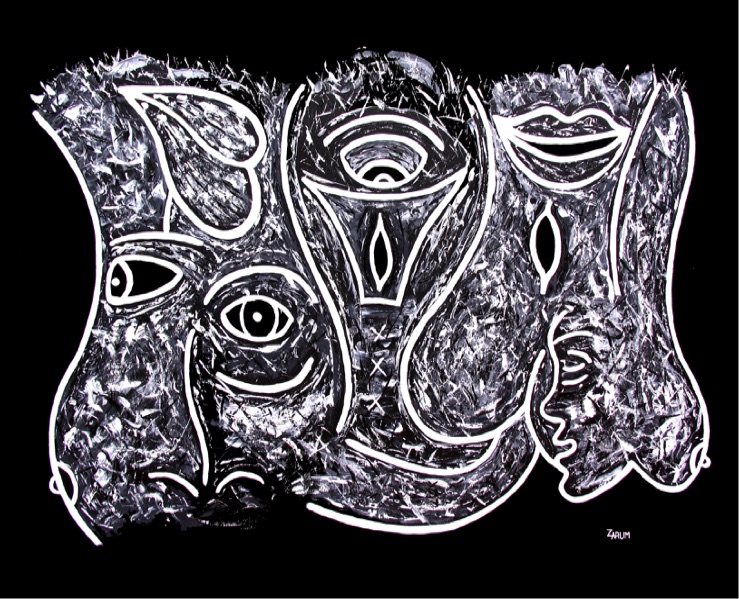 Zarum Art Painting Monochromatisim Bliss